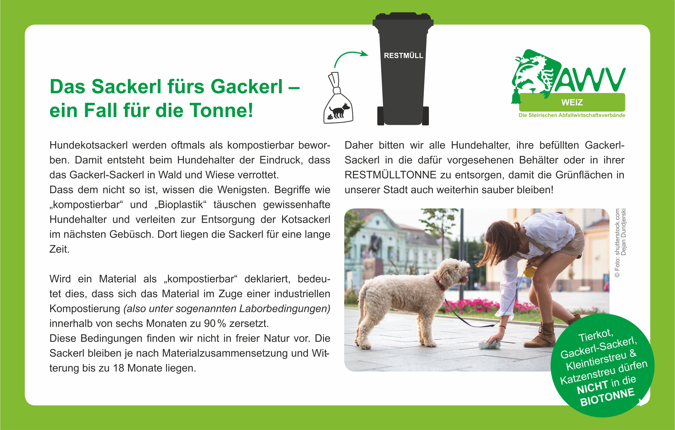Das Sackerl fürs Gackerl - ein Fall für die Tonne! - Kommunale ...